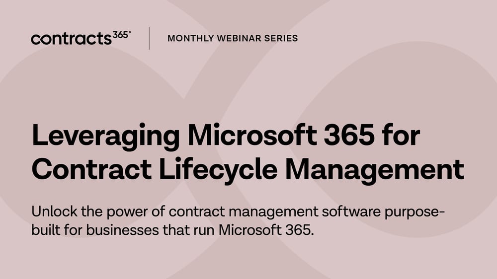 Contracts 365 | Contract Management Software for Microsoft 365