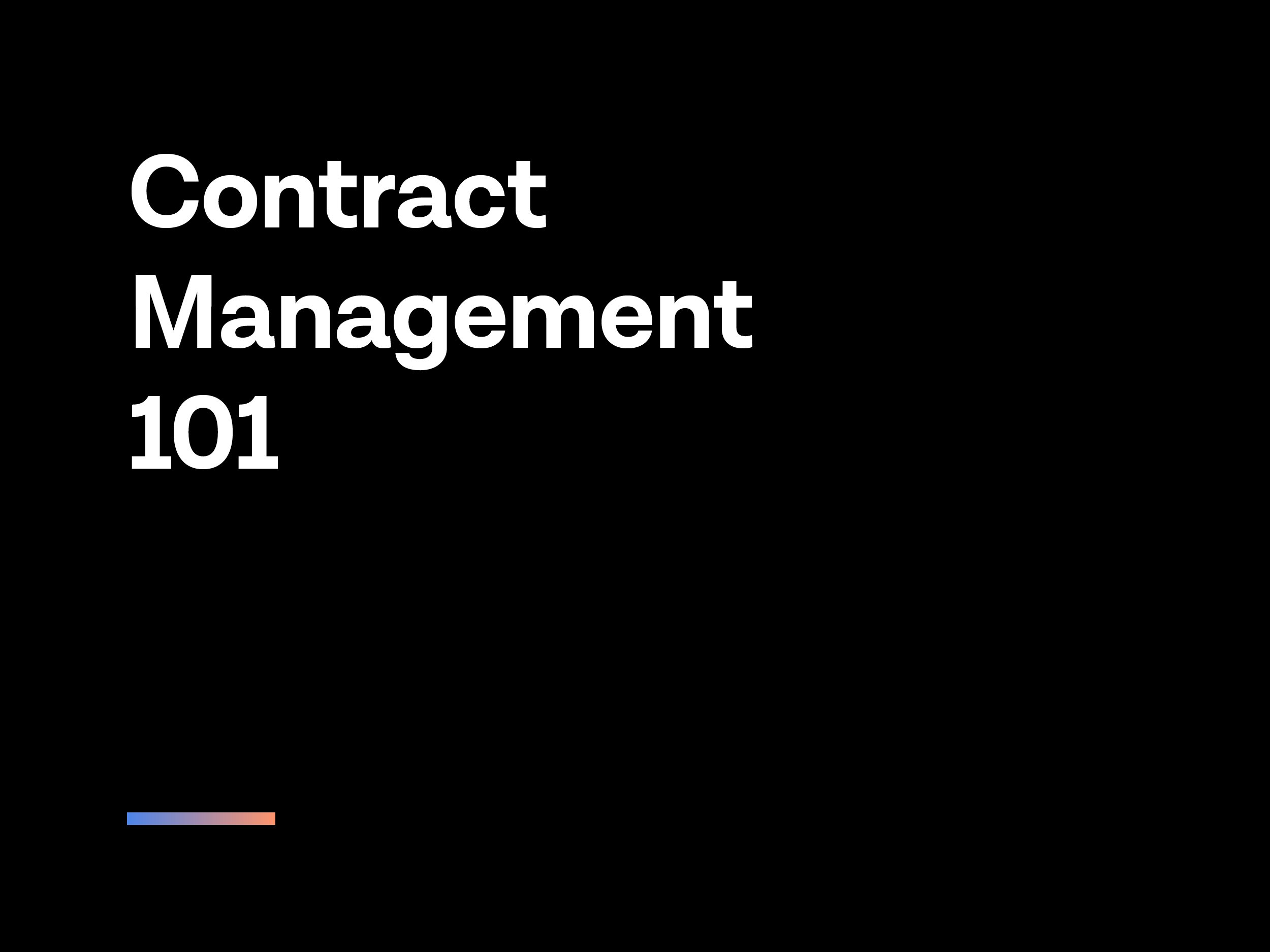 Contract Management 101 | Contracts 365