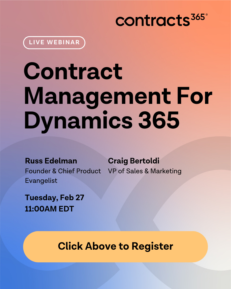 Contracts 365 | Contract Management Webinar